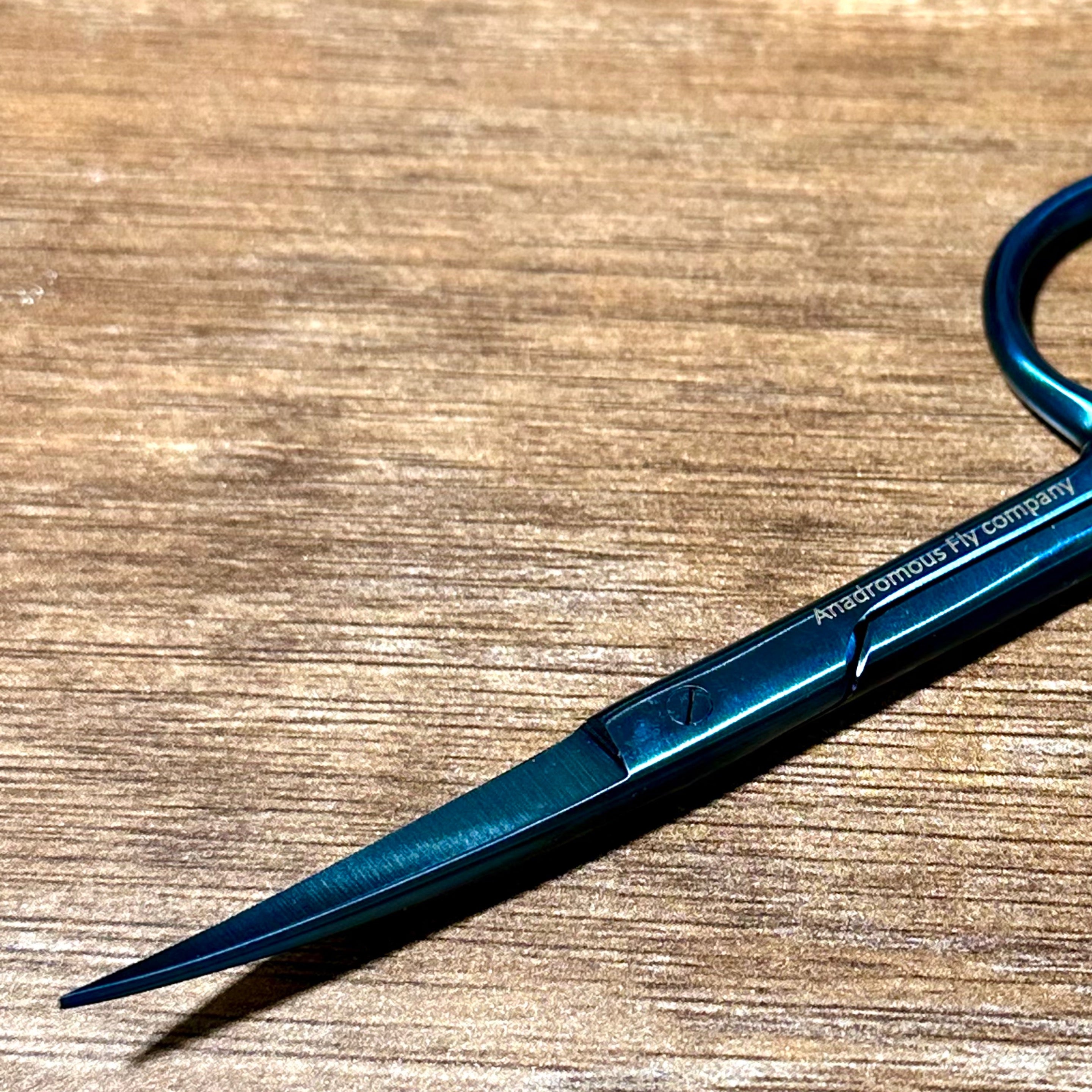 5” Ocean Blue Titanium Curved Hair Scissors Tungsten Carbide ...