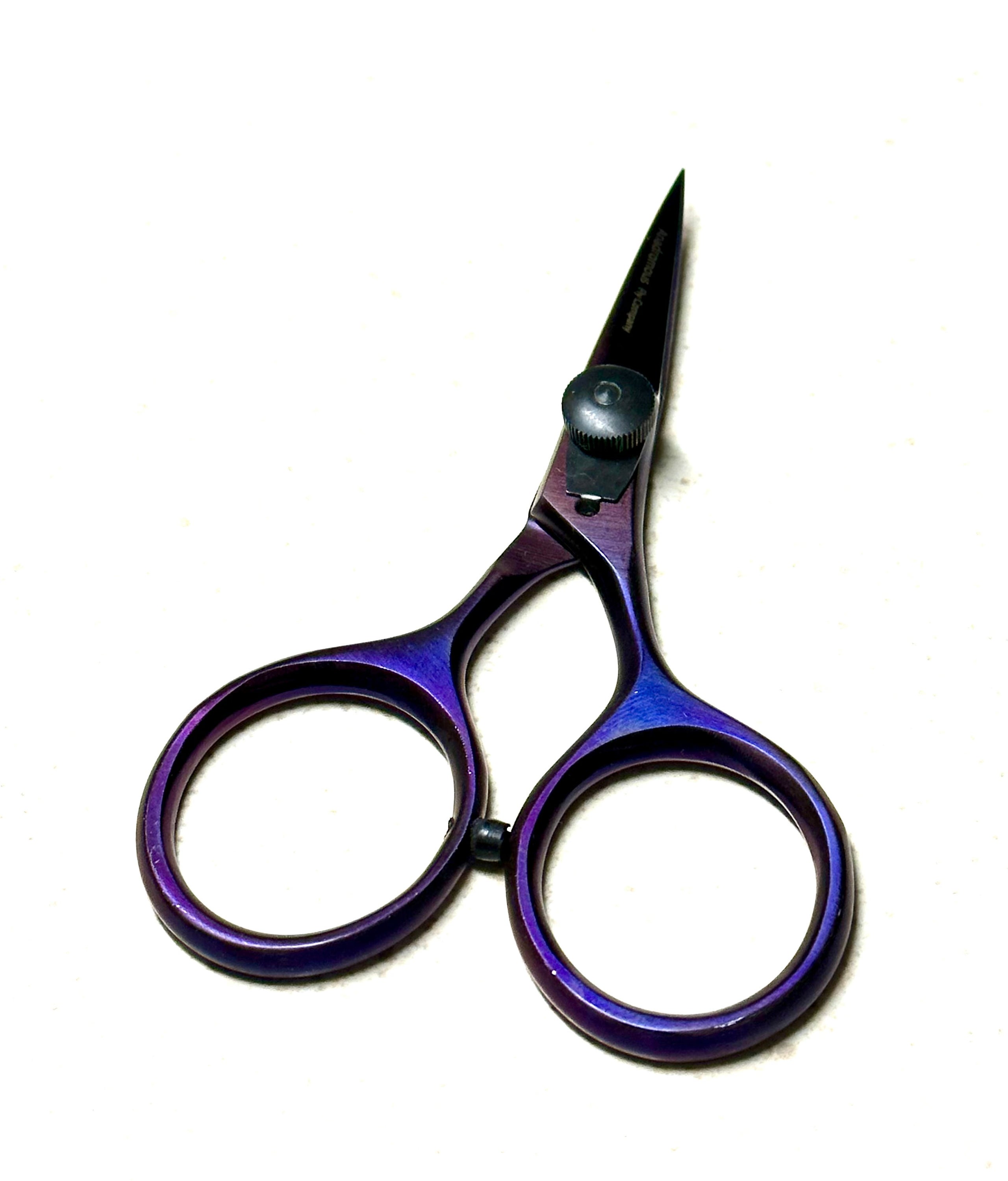 5" Razor Scissors Tungsten Carbide, Purple Titanium | Anadromous Fly ...